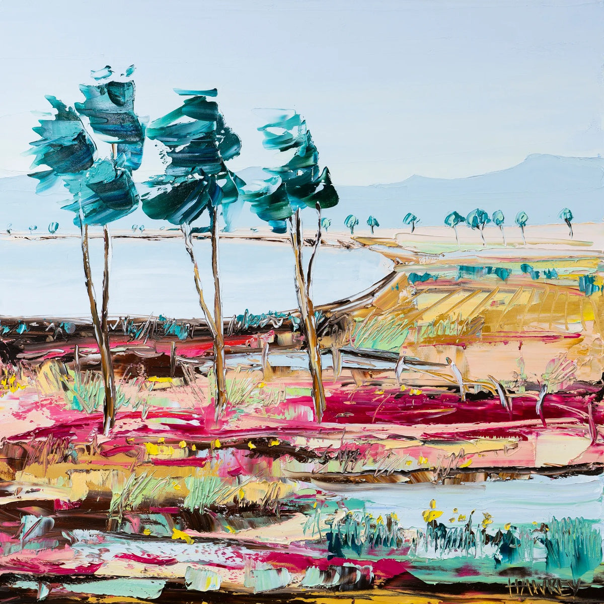 Angela Hawkey - Windswept pastures – The Toowoomba Gallery
